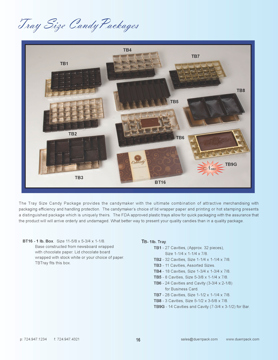 Tray Size Candy Packages Duerr Packaging - proper packaging pays ...
